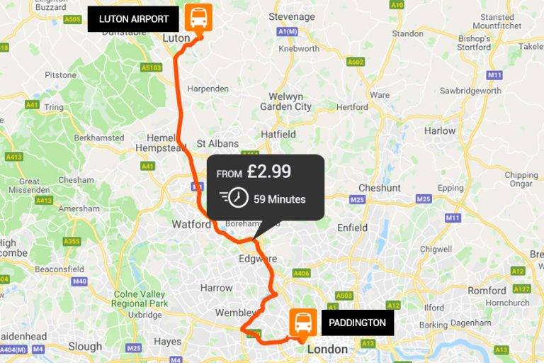 Bus to Luton Airport from Paddington | For £2.99 on easyBus.com ...